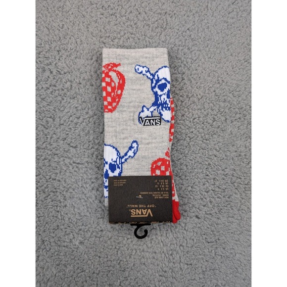 Vans | Underwear & Socks | Vans Crew Socks Mens Womens 659 Gray Red ...